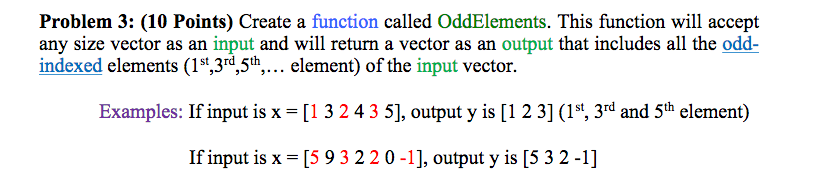 Solved Problem 3: (10 Points) Create a function called | Chegg.com