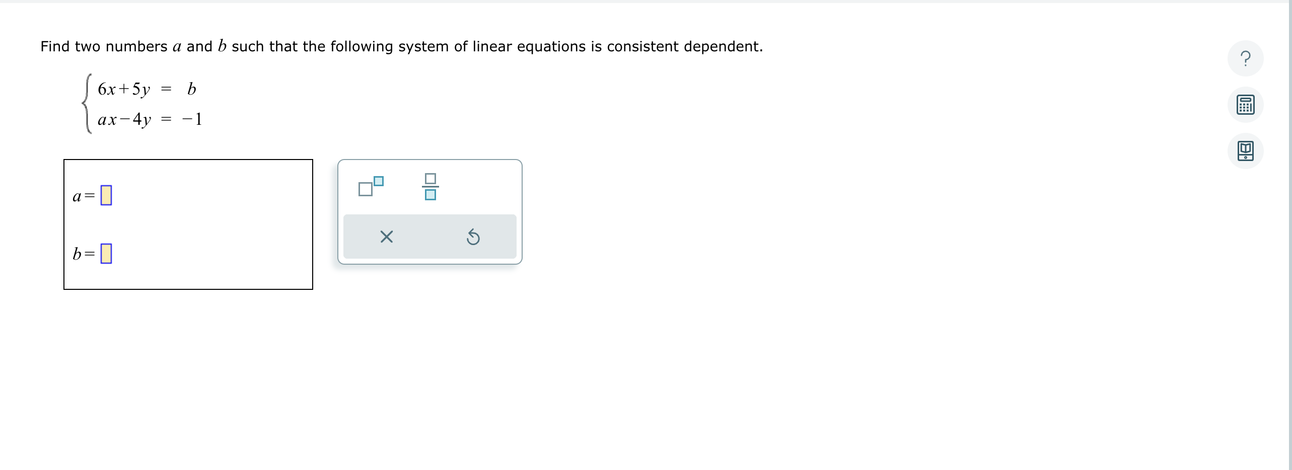 Solved Find two numbers a and b such that the following | Chegg.com