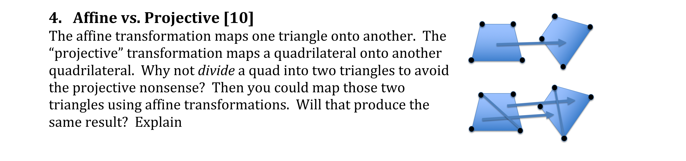 4. Affine vs. Projective [10] The affine | Chegg.com