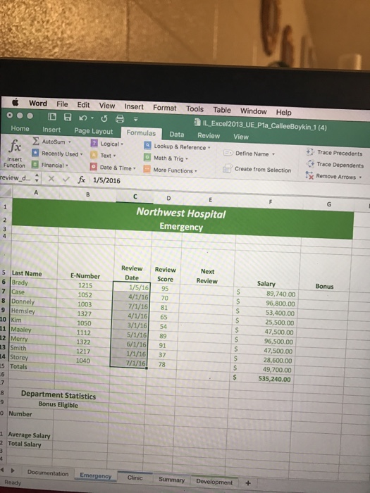 Solved In cell e6, enter a formula to determine the next | Chegg.com