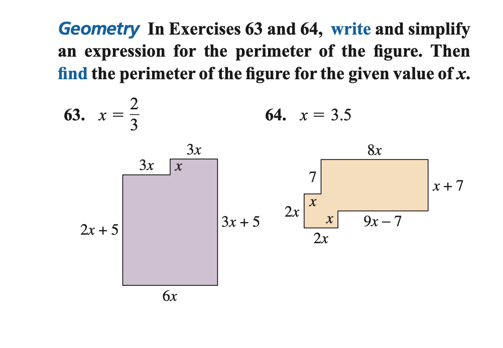 Solved Geometry In Exercises 63 ﻿and 64, ﻿write and | Chegg.com