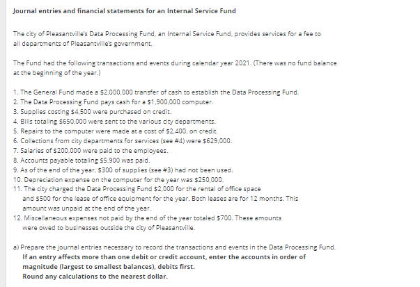 Solved Please help solve for C --- ﻿Journal entries and | Chegg.com