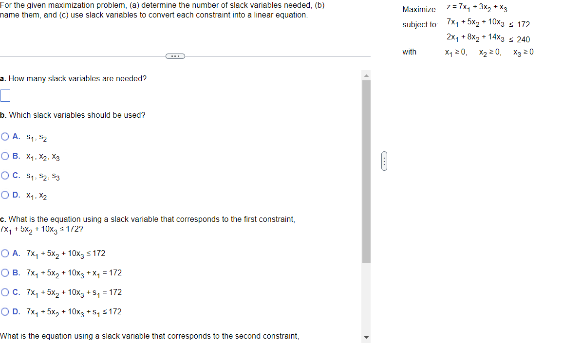 Solved For the given maximization problem, (a) determine the | Chegg.com
