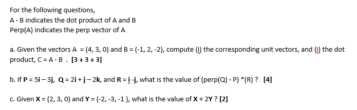 Solved For the following questions, AB indicates the dot | Chegg.com
