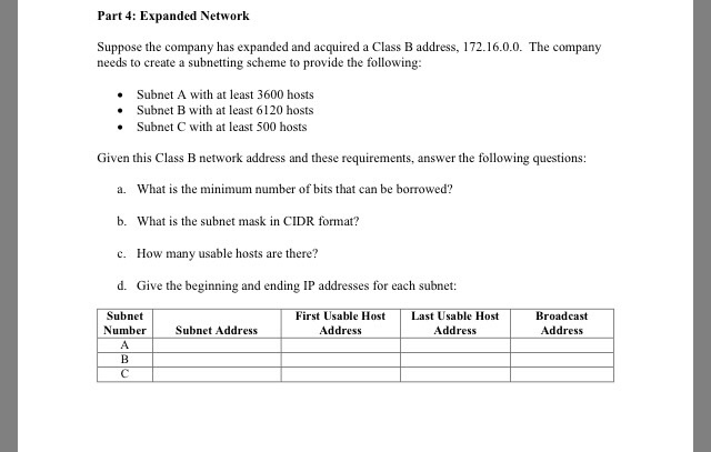 Solved Part 4: Expanded Network Suppose the company has | Chegg.com