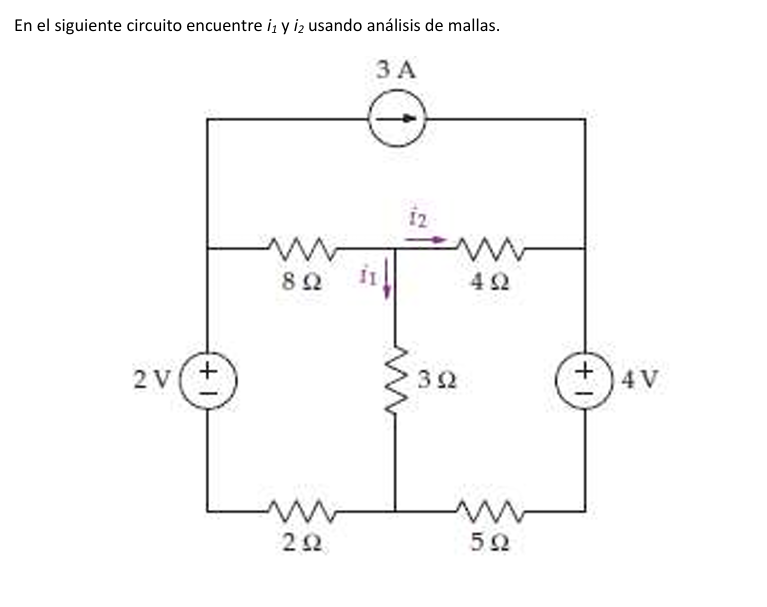 Solved En el ﻿siguiente circuito encuentre i1 y i2 ﻿usando | Chegg.com
