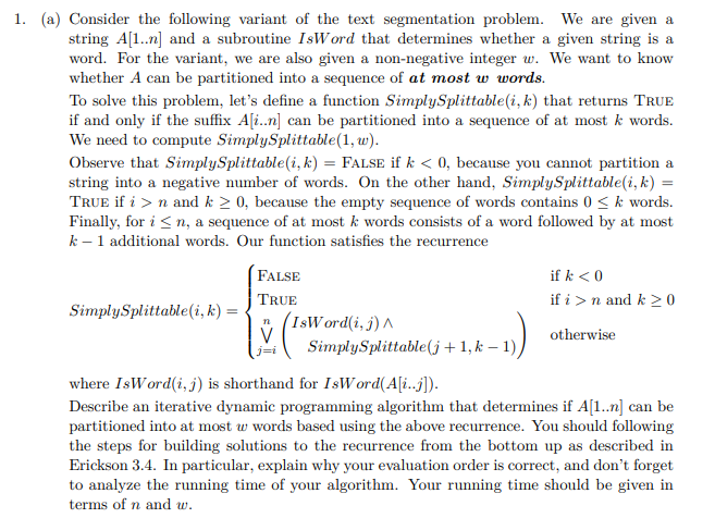 Consider the following variant of the text | Chegg.com