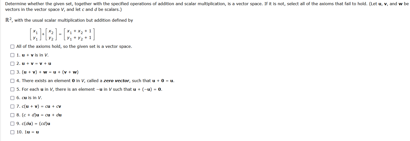 Solved Determine Whether The Given Set Together With The