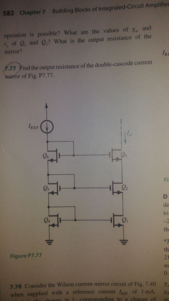 Solved Building Blocks of Integrated-Circuit Amplifier 582 | Chegg.com
