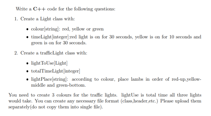 Solved Write a C++ code for the following questions: 1. | Chegg.com