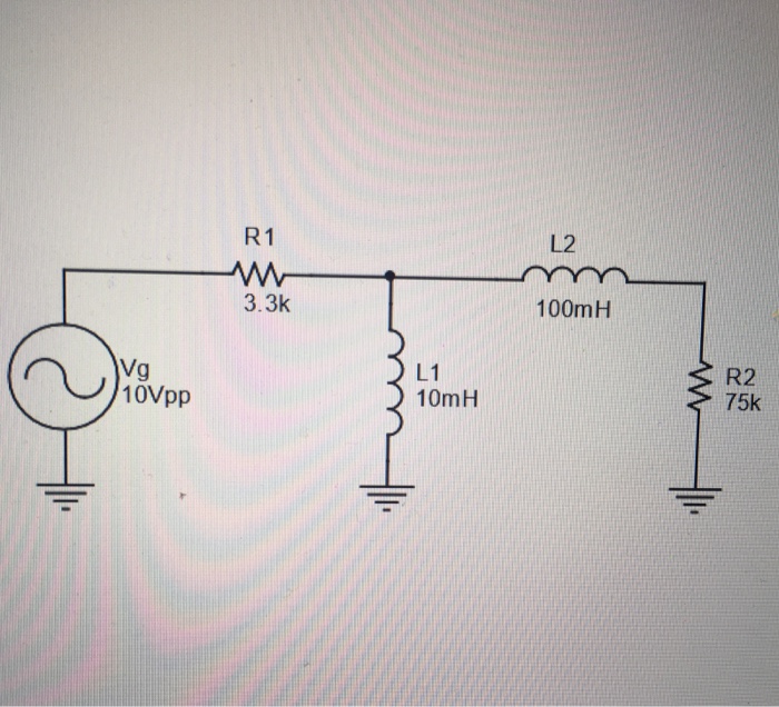 Solved This is RL band pass filter, when input voltage is | Chegg.com