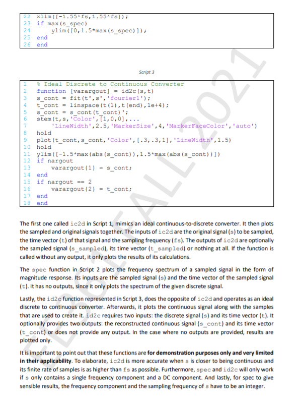 EXPERIMENT 3 SAMPLING AND ALIASING This experiment | Chegg.com