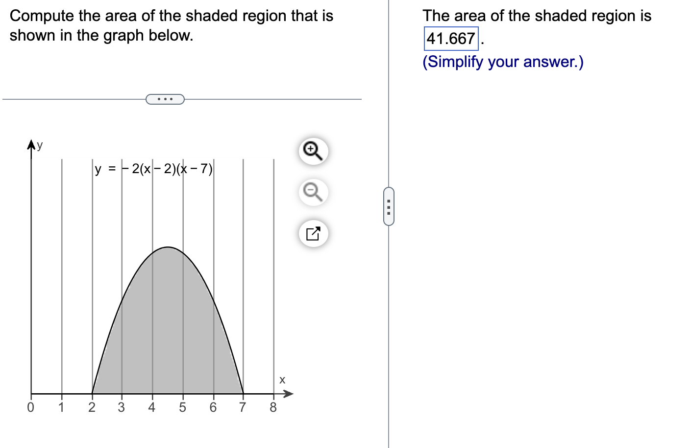 Solved Compute the area of the shaded region that is shown | Chegg.com