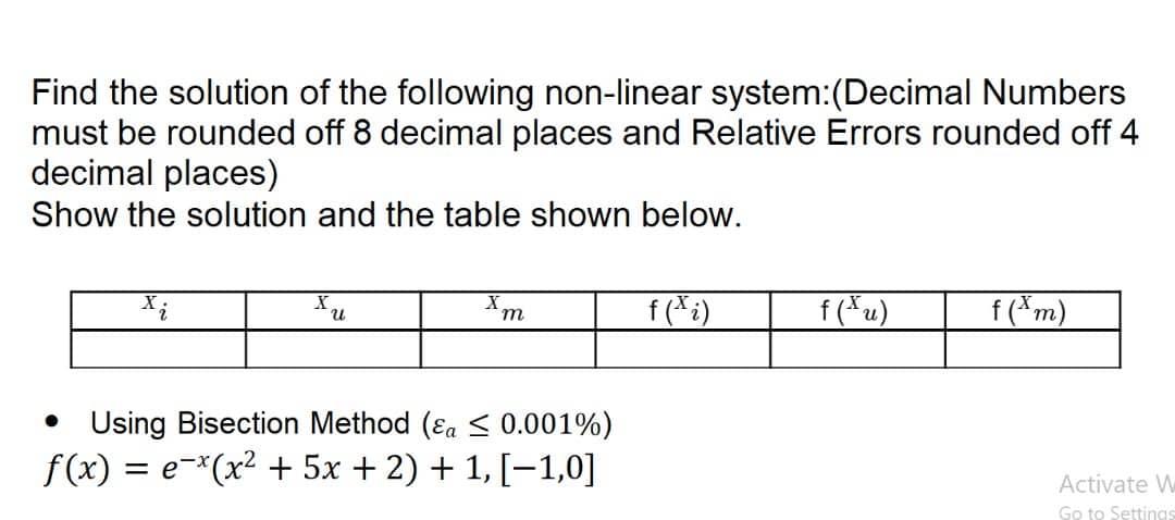 Solved Find the solution of the following non-linear | Chegg.com