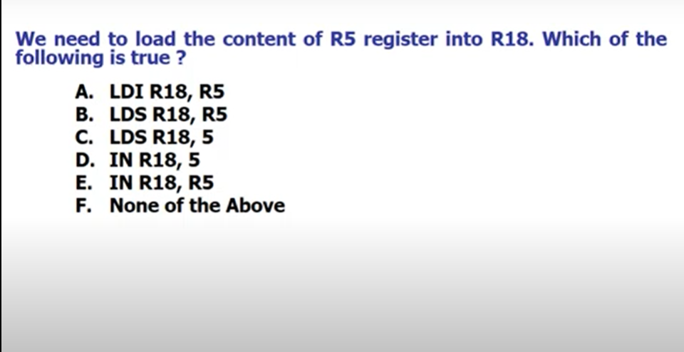 Solved We need to load the content of R5 register into R18. | Chegg.com