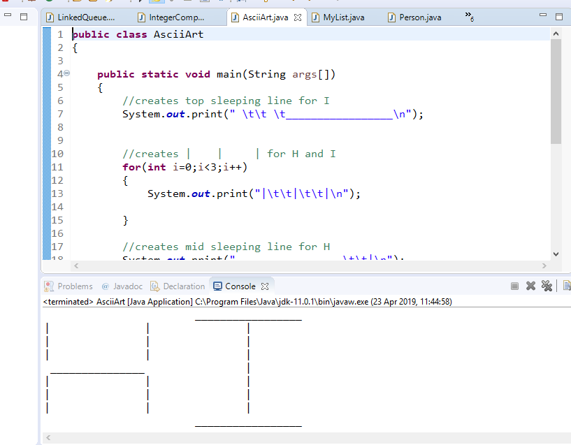 Ascii Art Assignment Write Program Produces Text Art Sometimes Called Ascii Art Picture Li 
