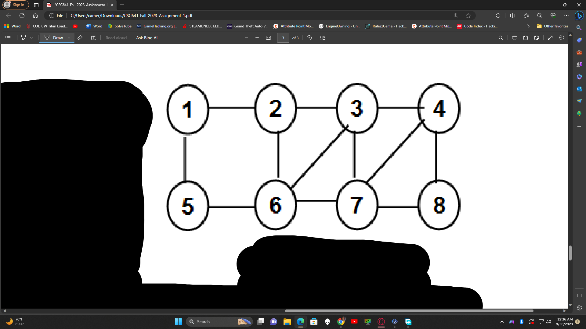 Solved Question 2 (50 pts) Consider the graph assigned to | Chegg.com