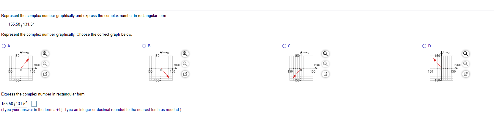 Solved Represent the complex number graphically and express | Chegg.com