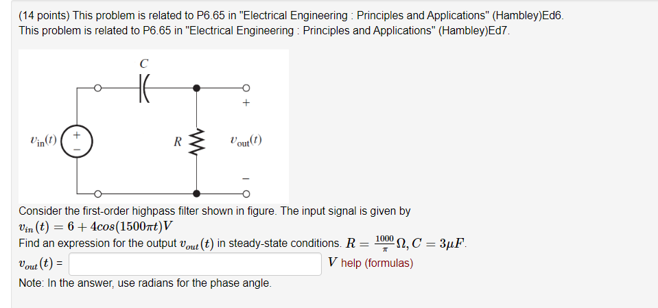 Solved (14 ﻿points) ﻿This problem is ﻿related to P6.65 in | Chegg.com