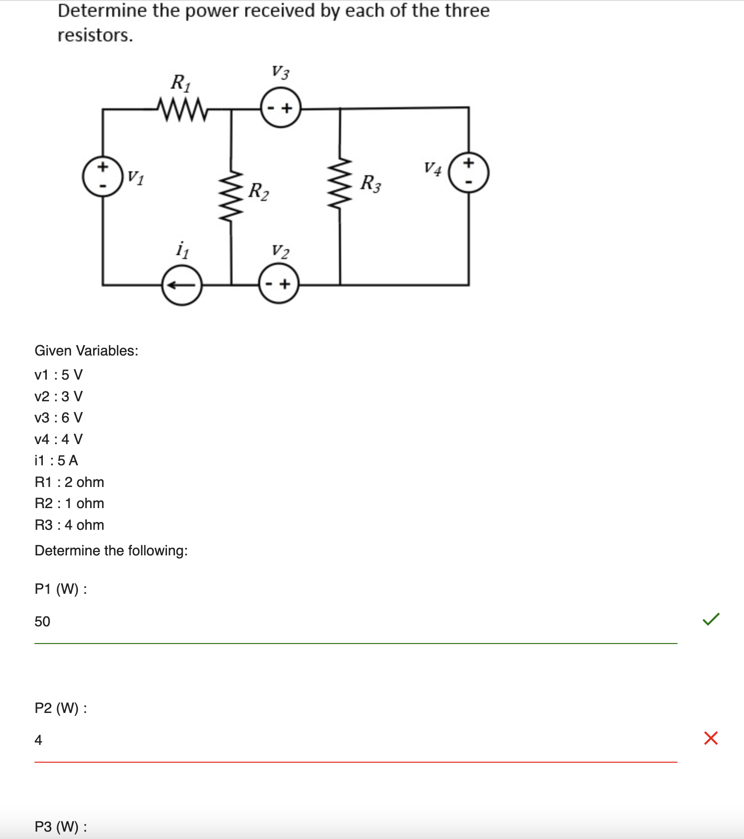 Solved Determine the power received by each of the | Chegg.com