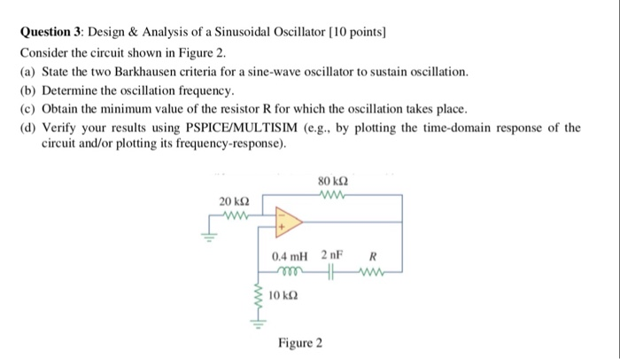 Solved Question 3: Design & Analysis of a Sinusoidal | Chegg.com