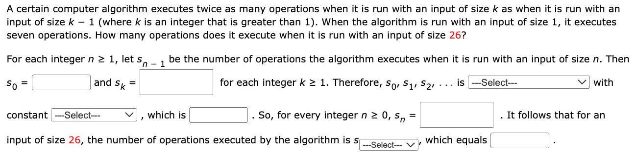 Solved A certain computer algorithm executes twice as many | Chegg.com