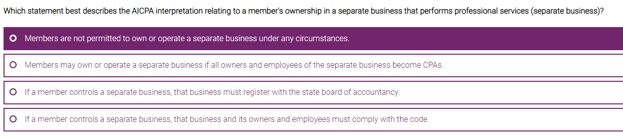 Solved Which statement best describes the AICPA | Chegg.com