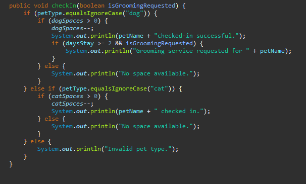 Solved public class Pet \{ private String petType; private | Chegg.com