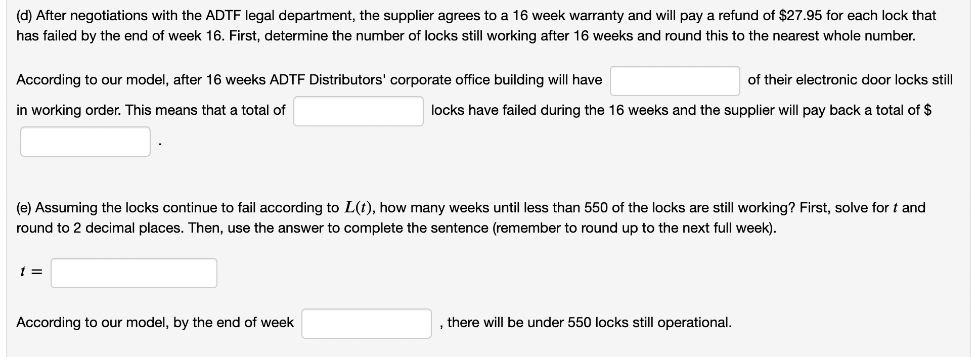 Solved (15 points) ADTF Distributors has a large corporate | Chegg.com