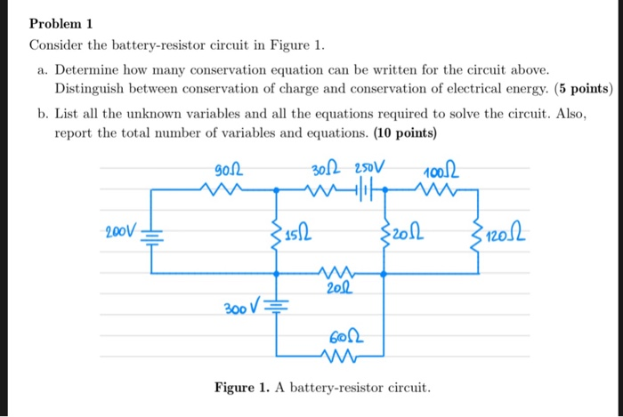Solved Problem 1 Consider the battery-resistor circuit in | Chegg.com