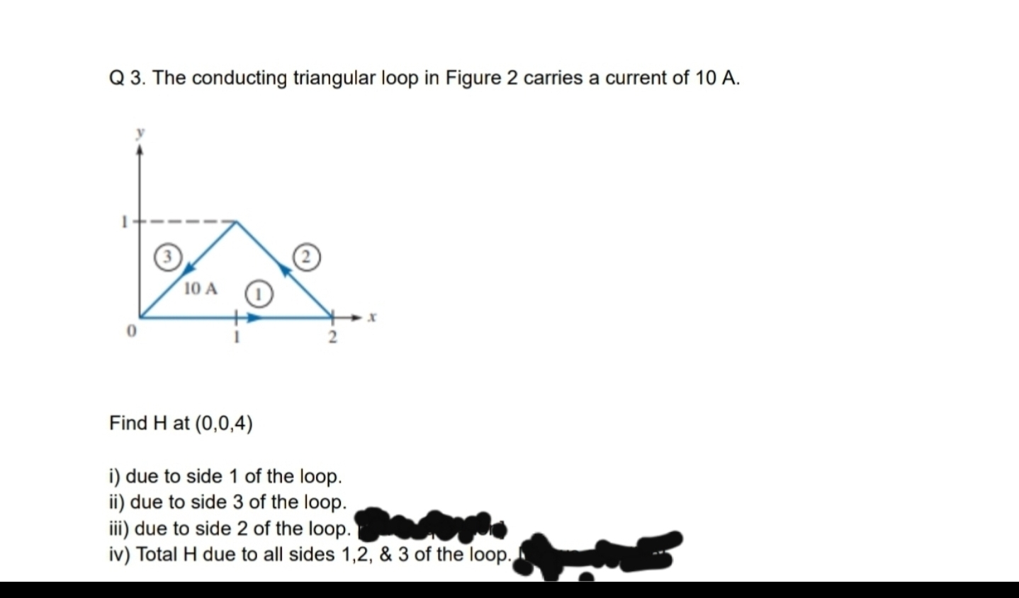 Solved Q 3. ﻿The conducting triangular loop in Figure 2 | Chegg.com