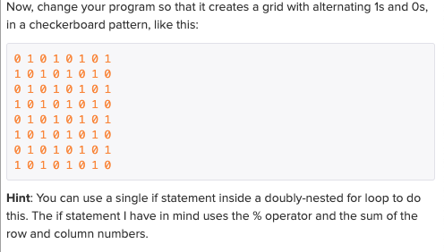 Solved For this exercise, you should just make a grid that | Chegg.com