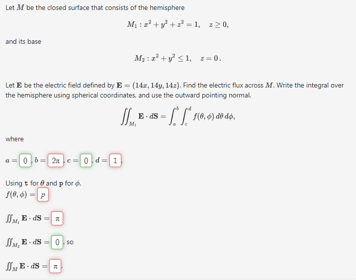 Solved Let M be the closed surface that consists of the | Chegg.com