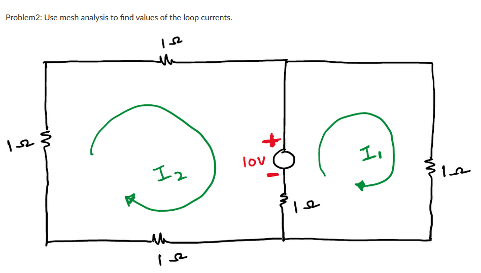 Solved Problem2 Use Mesh Analysis To Find Values Of The