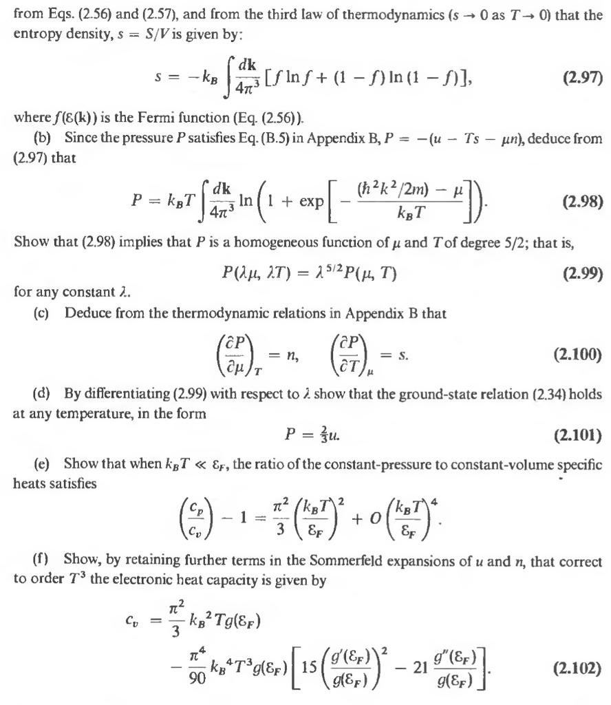 2. Thermodynamics of the Free and Independent | Chegg.com