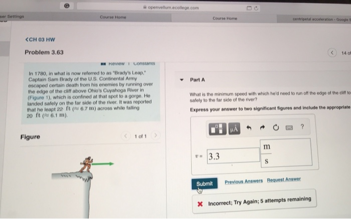 Solved openvellum ecollege.com ser Settings Course Home | Chegg.com