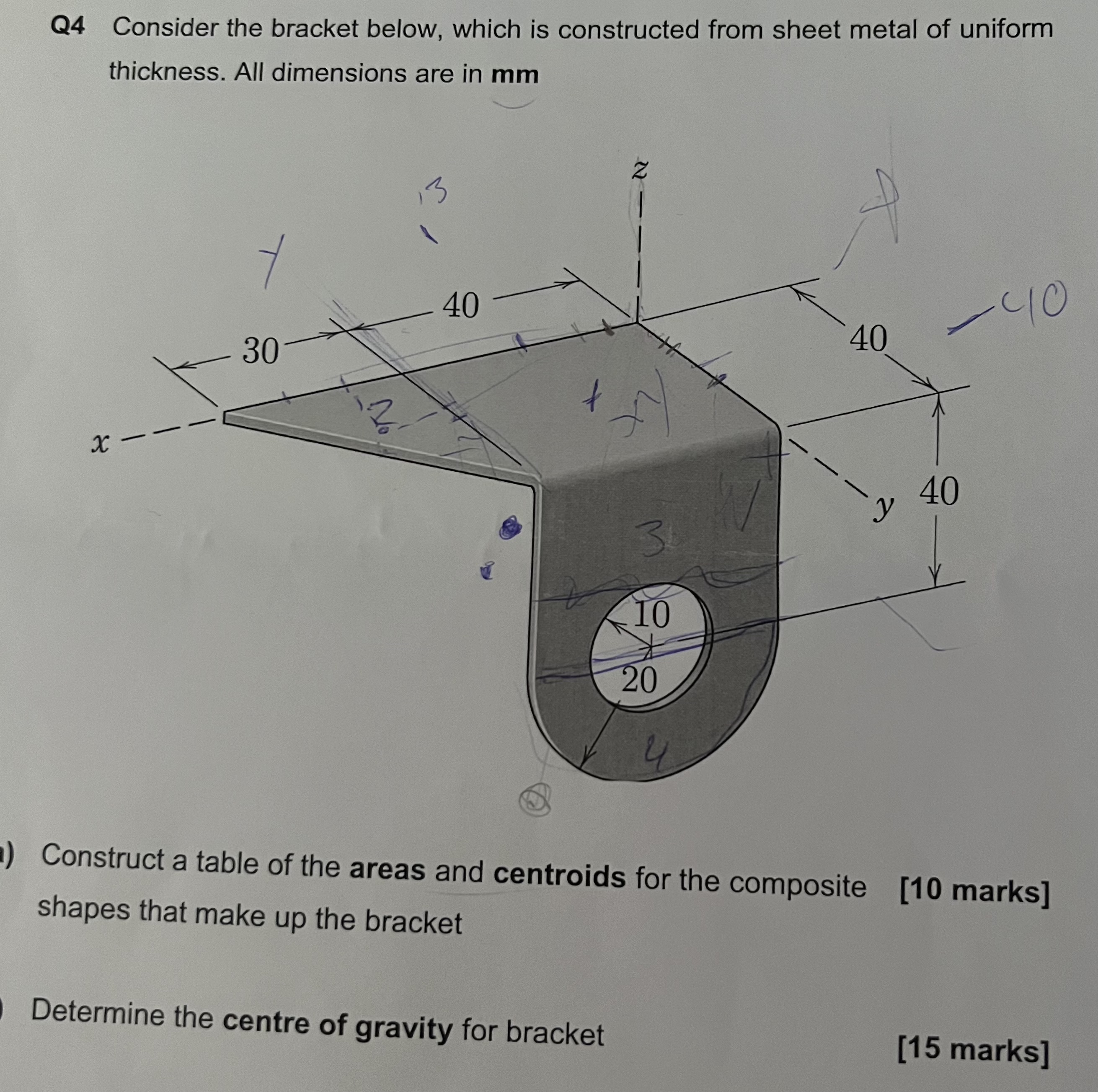 Solved Q4 Consider the bracket below, which is constructed | Chegg.com