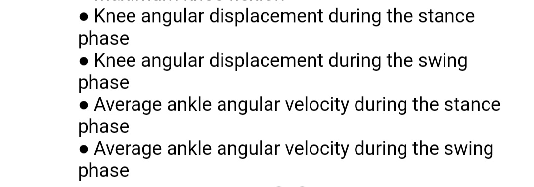 Solved - Knee angular displacement during the stance phase | Chegg.com
