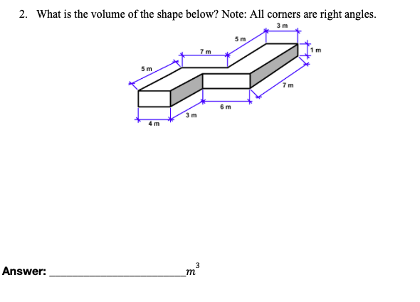 Solved What is the volume of the shape below? Note: All | Chegg.com