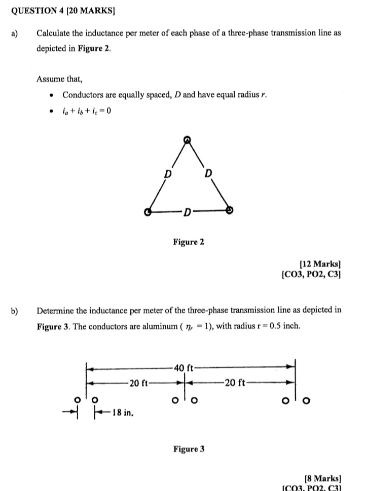 Solved Question 4 [20 Marks] A Calculate The Inductance Per