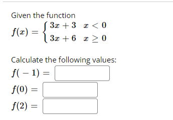 Solved Given the function f(x) = 3x + 3 x 0 | Chegg.com