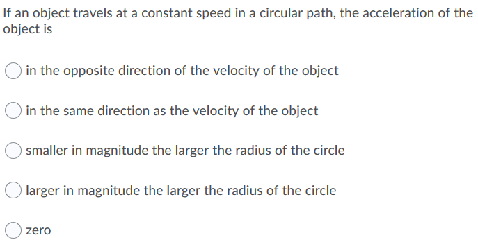 Solved If an object travels at a constant speed in a | Chegg.com