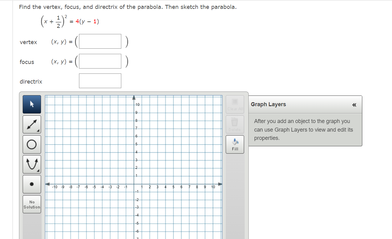 Solved Find the vertex, focus, and directrix of the | Chegg.com