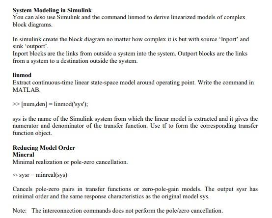 Solved SYSTEM MODELING & REDUCTION OF MULTIPLE SUBSYSTEMS | Chegg.com