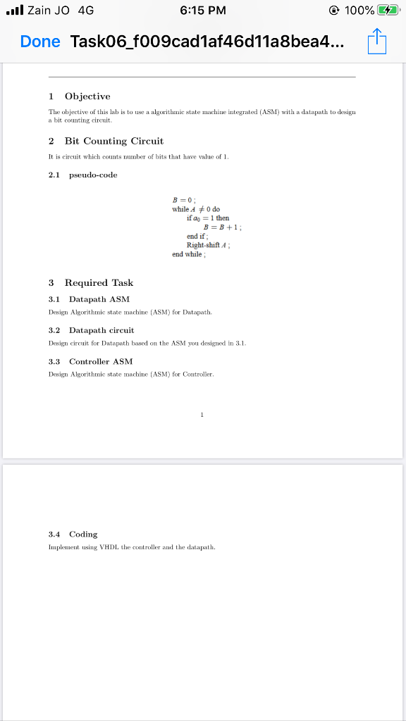 ‏The objective of this lab is to use a algorithmic | Chegg.com