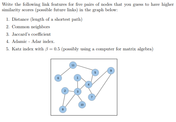 Solved Write the following link features for five pairs of | Chegg.com