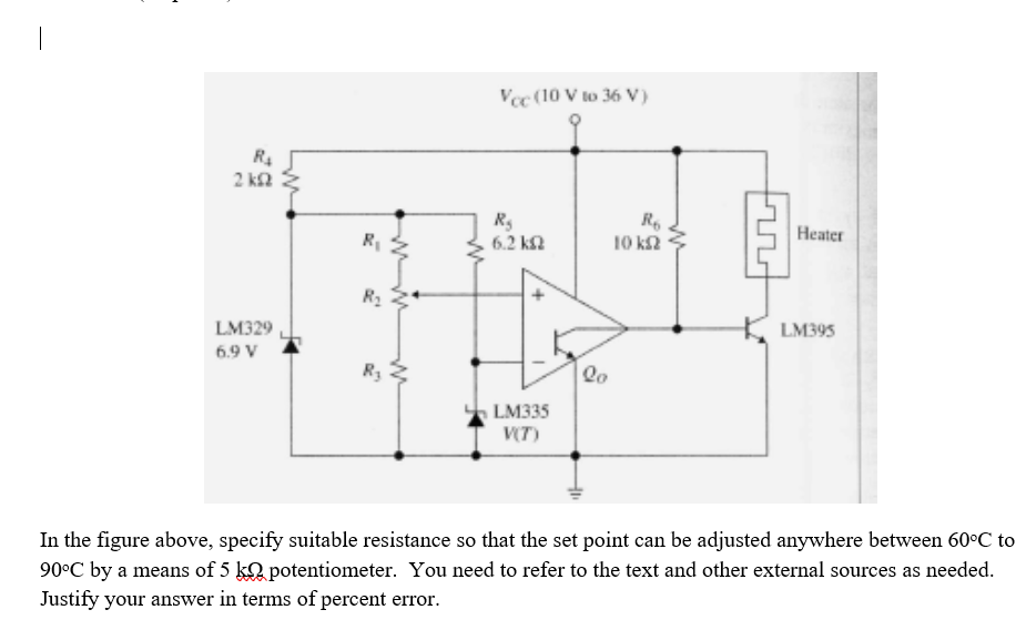 Solved Voc (10 V to 36 V) R4 2 kΩ 3 R 6.2 ΚΩ R 3 R 10 k 2 | Chegg.com