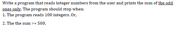 Solved Write a program that reads integer numbers from the | Chegg.com