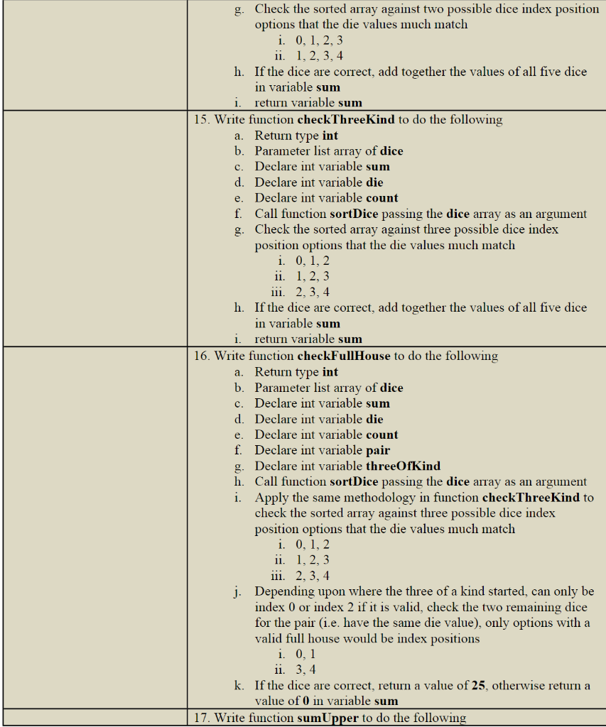 Activity yahtzee.h c. e. 1. Create header file | Chegg.com