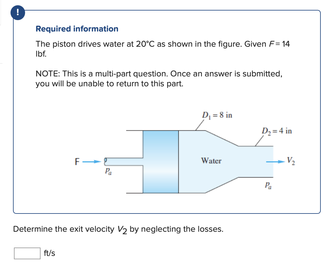 Solved this is for part a) Part b): Determine the exit | Chegg.com
